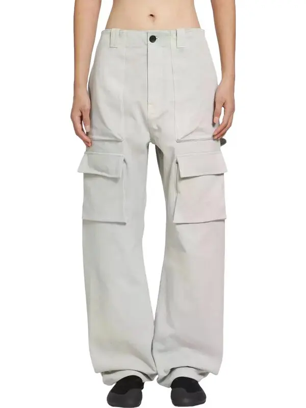 Loewe Multi-pocket Hammer-loop Cargo Wide-leg Pants - Grey