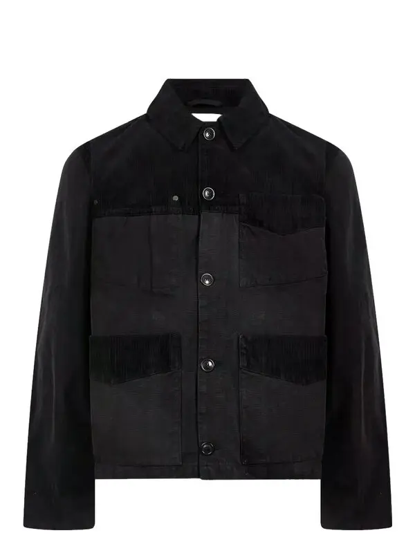 You Must Create Files Corduroy-panelled Jacket - Black