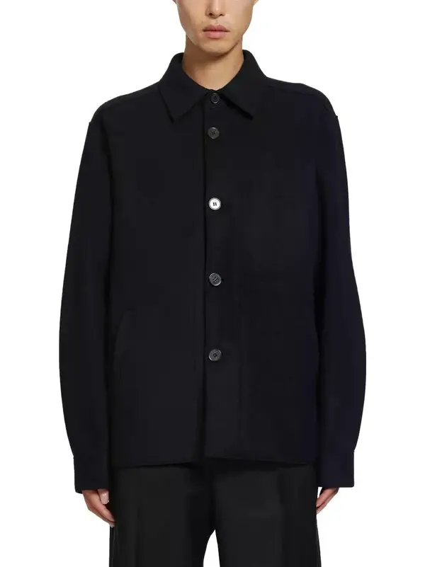 Harris Wharf London Button-fastening Shirt Jacket - Black