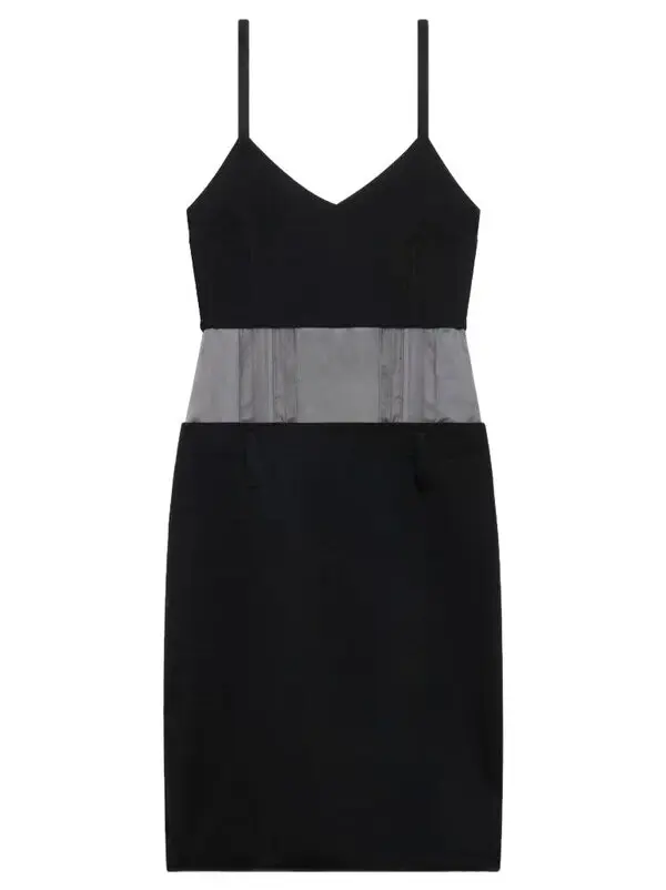 Marni Wool Dress With Satin Waist - Black