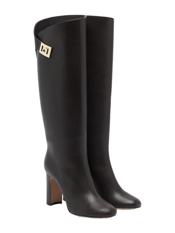 FERRAGAMO Leather Knee-high Boots - Brown