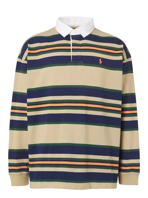 Polo Ralph Lauren Striped Cotton Jersey Polo Sweater - Multicoloured