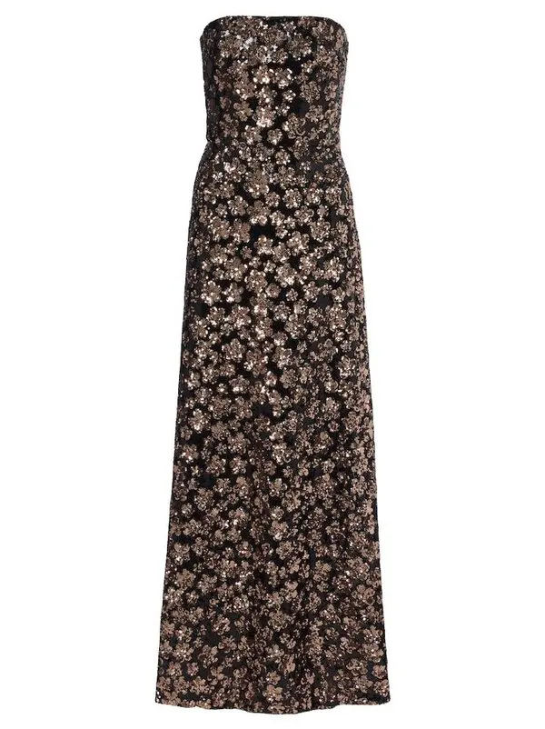 Max Mara Elegante Sequined Gown - Brown