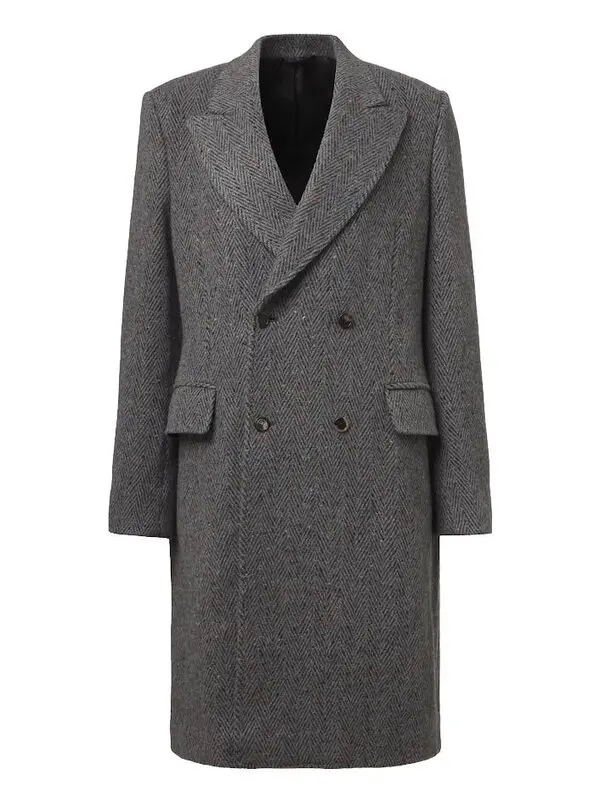 Gabriela Hearst Mcaffrey Herringbone Wool And Cashmere Coat - Grey