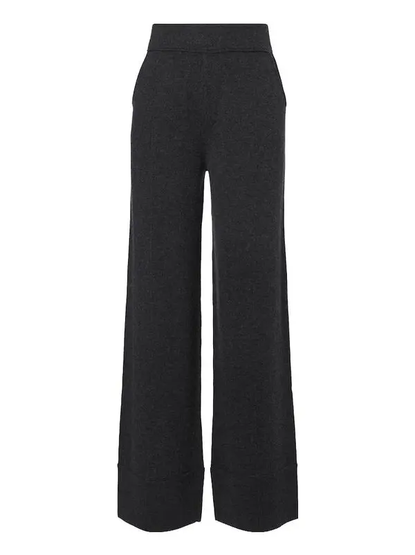 Jardin Des Orangers Wool And Cashmere Wide-leg Pants - Grey