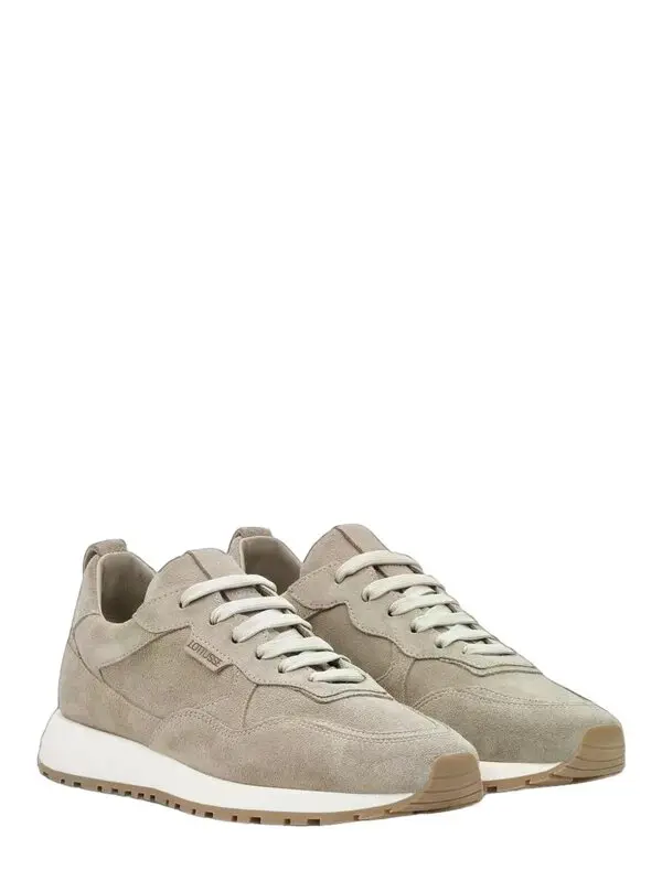 LOTTUSSE Andie Panelled Leather Sneakers - Neutrals