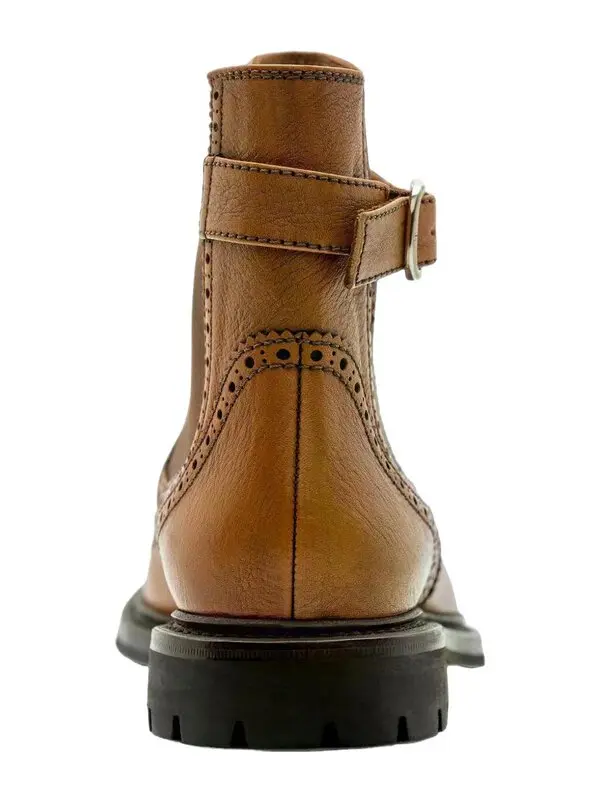 Lottusse 1877 Walton Brogue-detail Ankle Boots - Brown