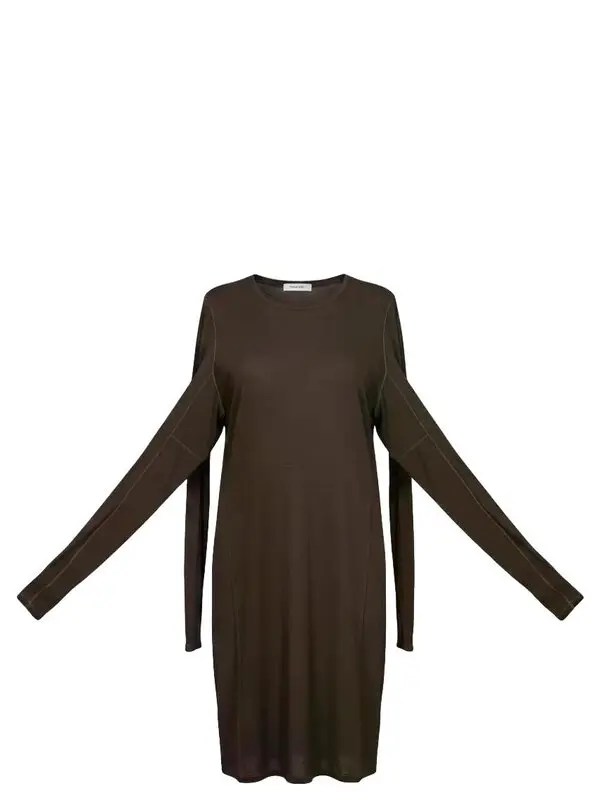 UMA WANG Debi Long-sleeve Mini Dress - Brown