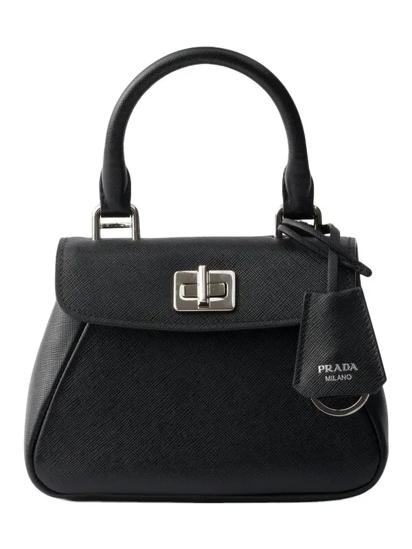 Prada Avoir Mini Handbag In Saffiano Leather - Black