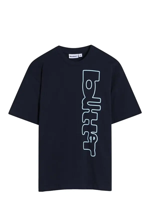 BUTTER GOODS Warped T-shirt - Navy