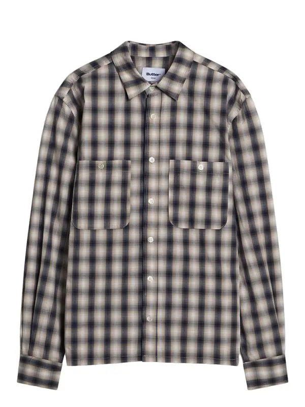 BUTTER GOODS Shadow Plaid Shirt - Tan