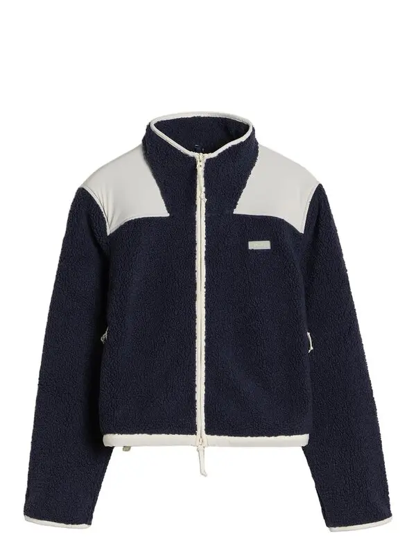 SKIMS Teddy Boxy Zip Up Jacket - Navy