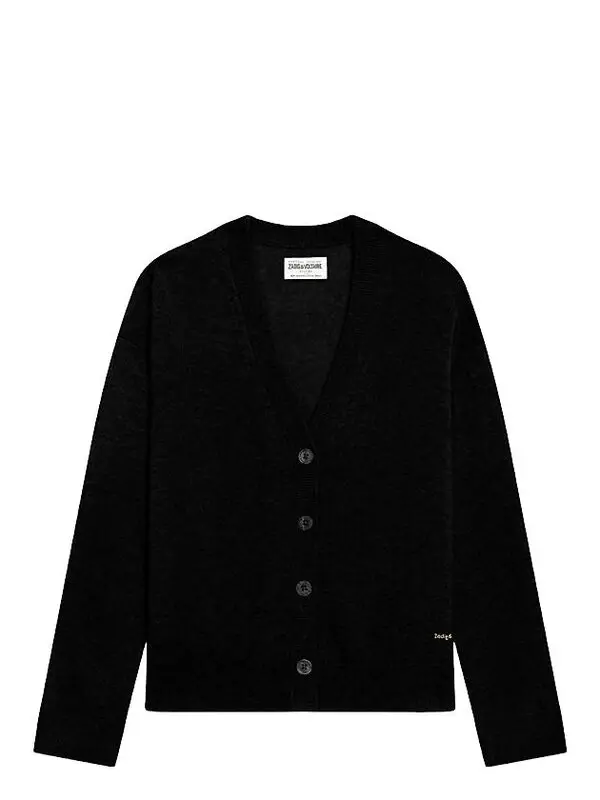 Zadig&Voltaire Mirkaz V-neck Cashmere Cardigan - Black