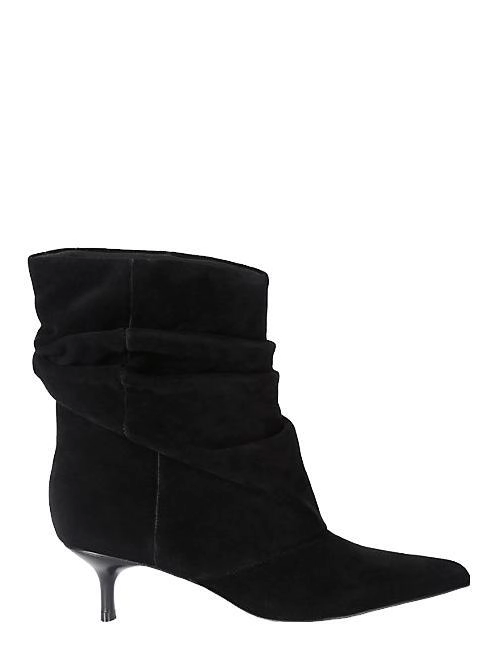 Steve Madden Flux Suede Heeled Ankle Boots - Black