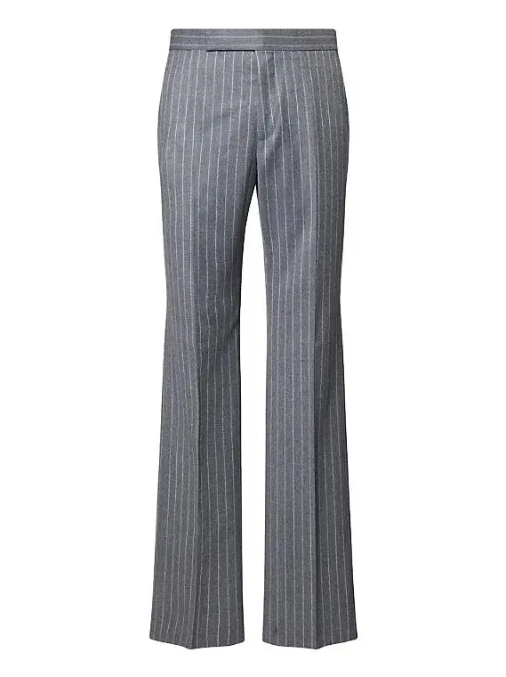 TOM FORD Pinstripe Suit Wool Trousers - Grey
