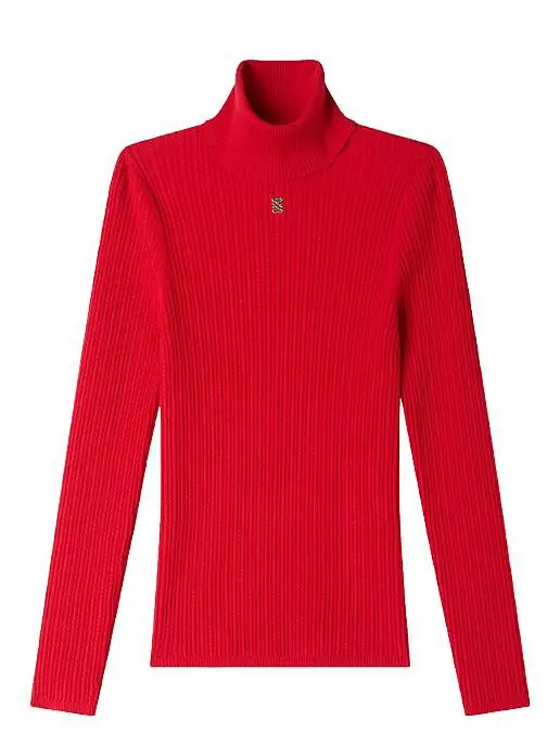 Sandro Rollneck Cable-knit Wool-blend Jumper - Green