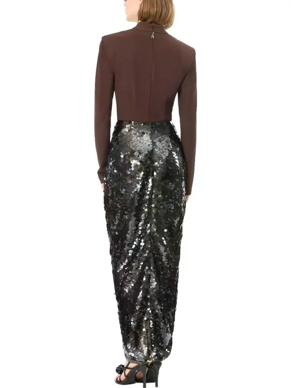 ROTATE BY BIRGER CHRISTENSEN Knotted Midi Dress - Brown