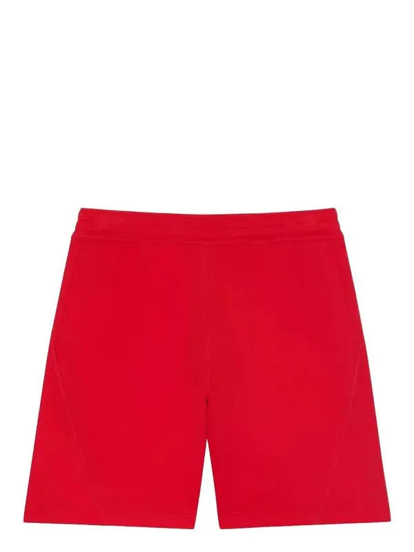 Givenchy Couture Seam Bermuda Shorts In Scuba With Gros Grain - Red