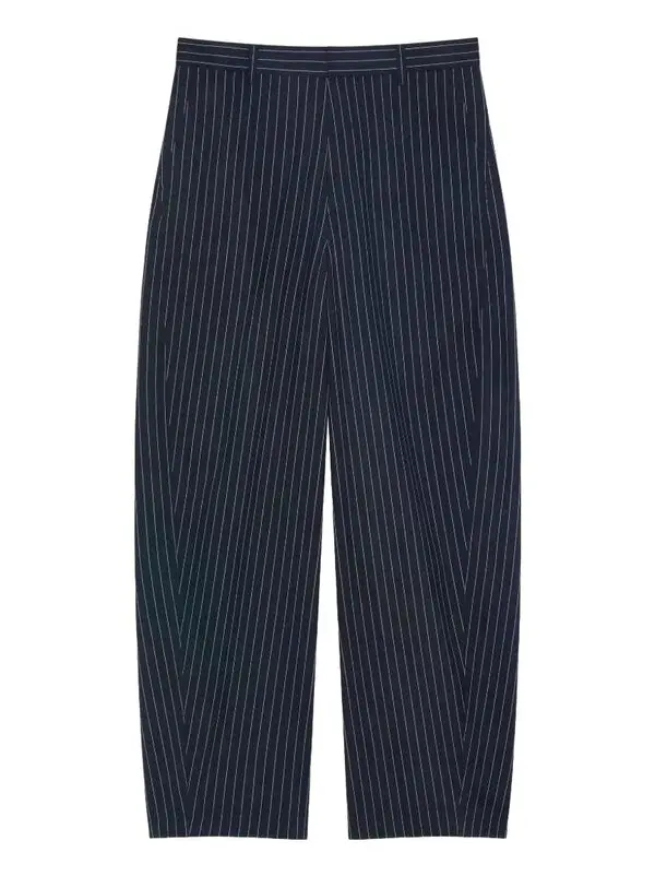 Givenchy Couture Seam Striped Pants In Cotton - Blue