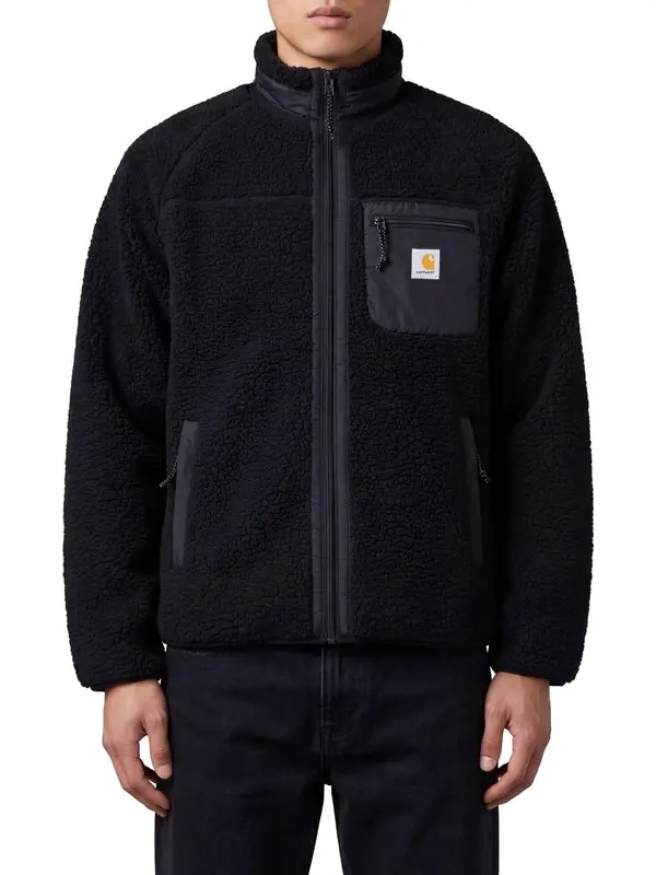 Carhartt Work In Progress Prentis High Neck Fleece Jacket With Zip Pockets - Black