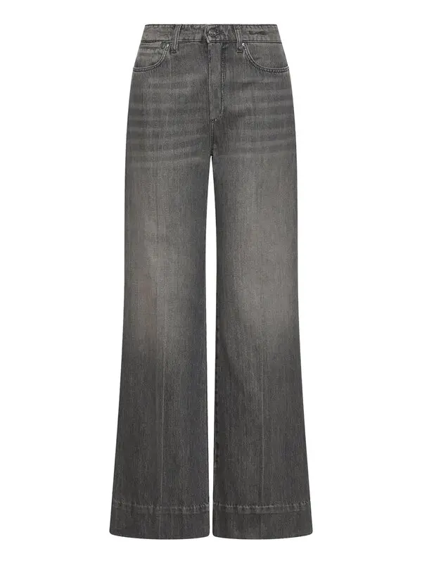 Marella Mid-rise Wide-leg Trousers - Grey