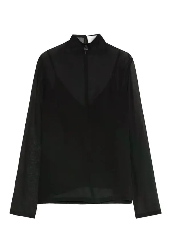 Sportmax Sheer Silk Blouse - Black