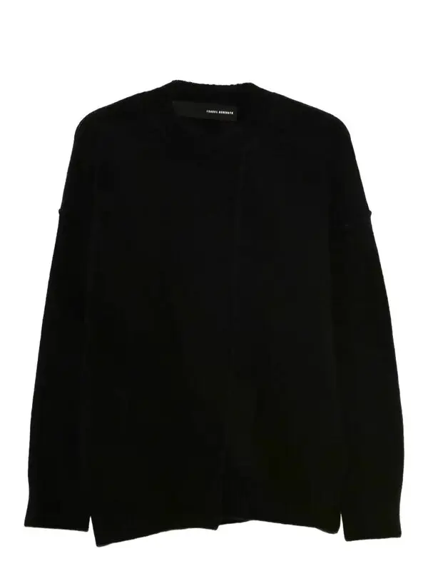Isabel Benenato Exposed-seam Dropped-shoulder Sweater - Black