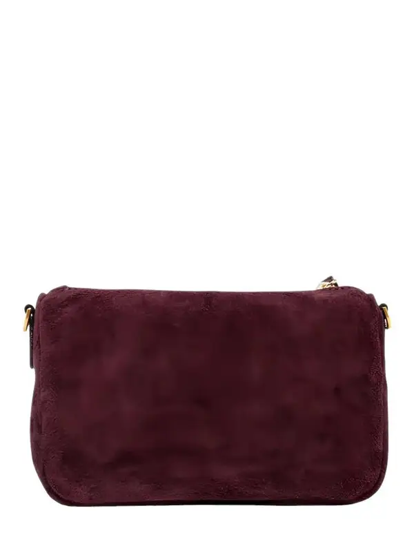 GIANNI CHIARINI Small Nora Suede Leather Shoulder Bag - Red