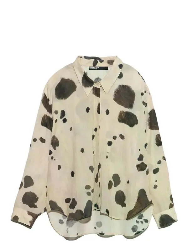 Bimba Y Lola Pony Shirt With Plunging Neckline - Neutrals