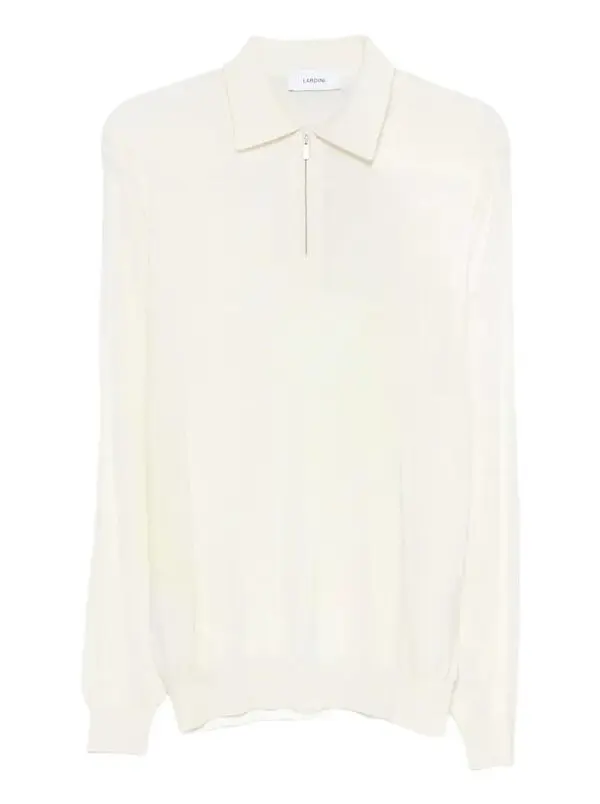 LARDINI Zip-fastening Polo Shirt - Neutrals
