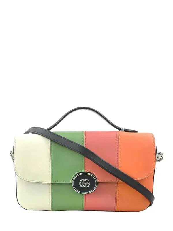 Gucci 2000-2015 Small Multicolor Calfskin Senna Petite Gg Top Handle Bag Satchel - Multicolour