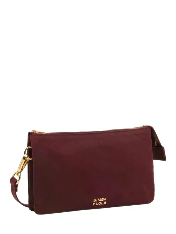 Bimba Y Lola Small Burgundy Coated Clutch Bag - Red