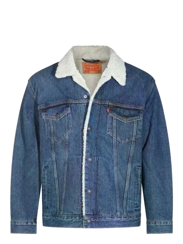 LEVI'S Sherpa-collar Denim Jacket - Blue