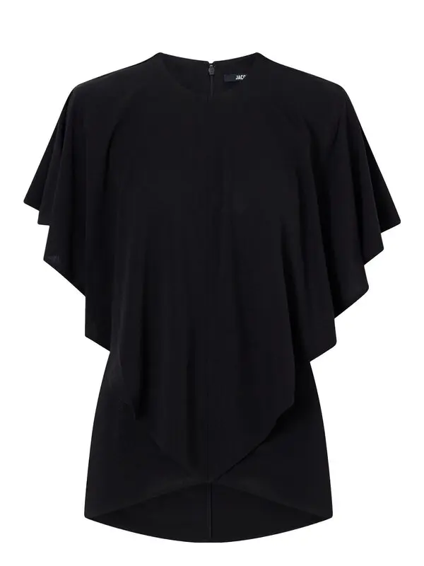 Jacquemus Le Haut Pisco Draped Crepe Blouse - Black