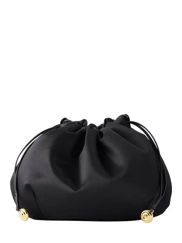 LIFFNER Charm-embellished Satin Clutch - Black