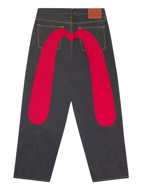 EVISU Daicock Print Jeans - Blue