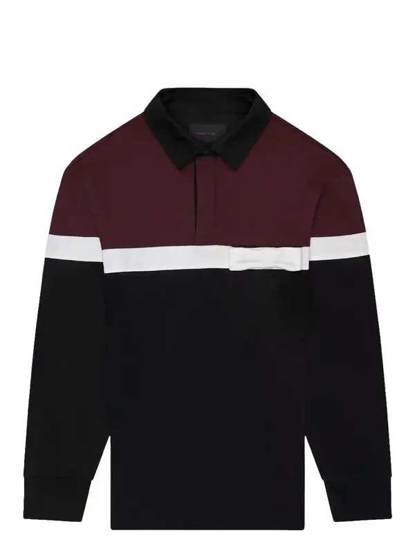 Simone Rocha Striped-pattern Cotton Polo Shirt - Black