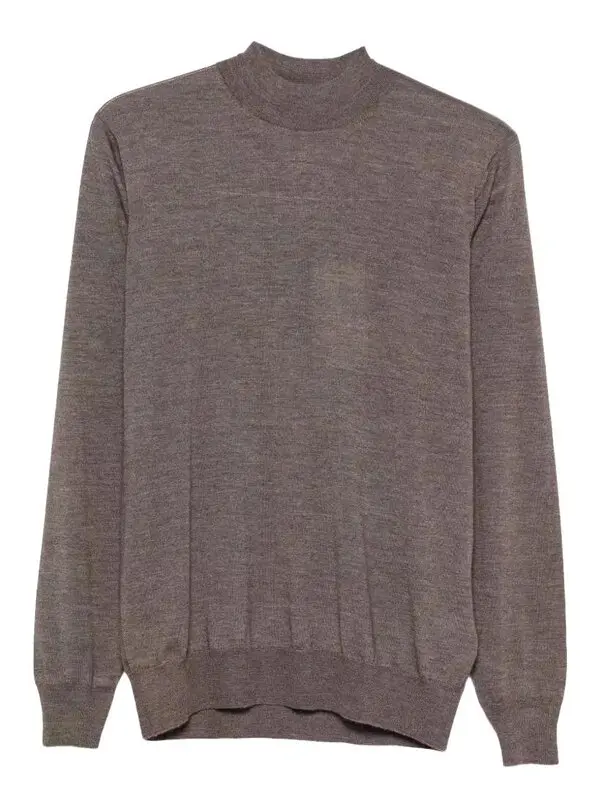 FILIPPO DE LAURENTIIS High-neck Long-sleeve Sweater - Grey
