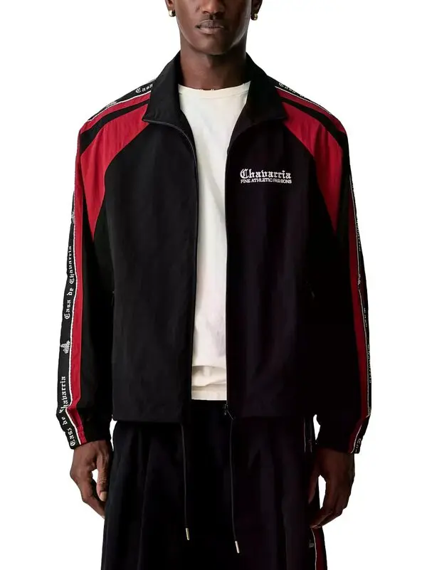 WILLY CHAVARRIA Logo-embroidered Zip-up Jacket - Black