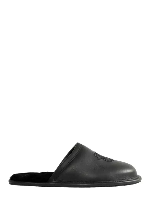 UGG X Willy Chavarria Hotel Calf Leather Slippers - Black