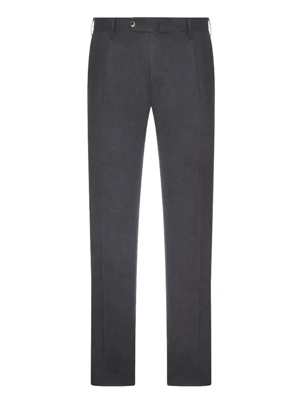PT TORINO Pressed-crease Wool Trousers - Grey