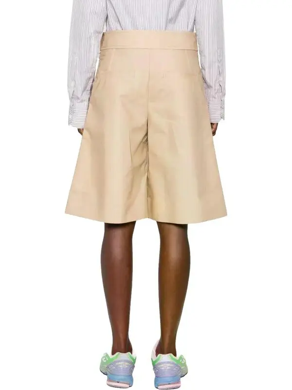 GANNI Slash-pocket Shorts - Neutrals