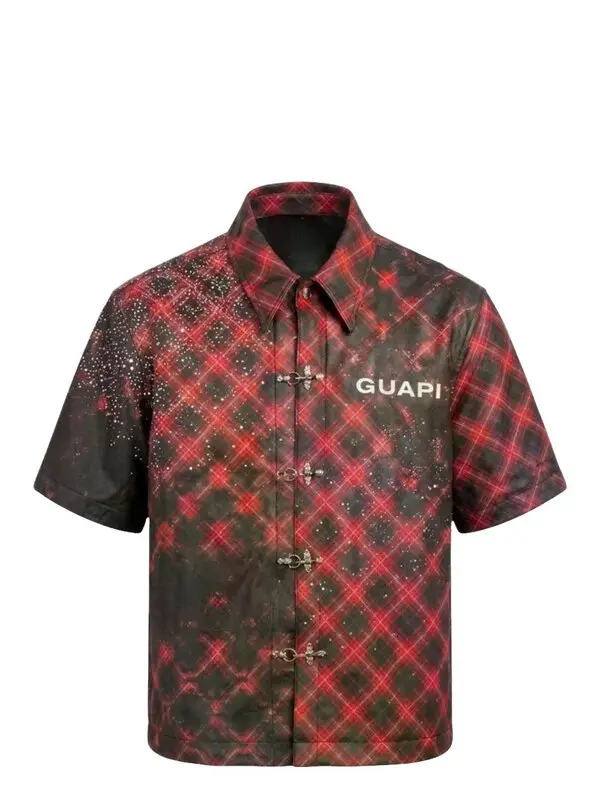 GUAPI Vintage Inferno Leather Shirt - Red