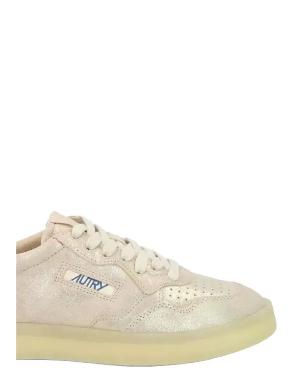 AUTRY Medalist Low Laminated Suede Sneakers - Neutrals