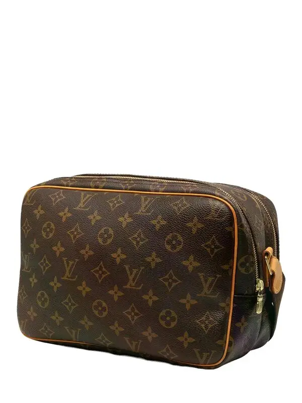LOUIS VUITTON 2002 Monogram Reporter Pm Crossbody Bag - Brown