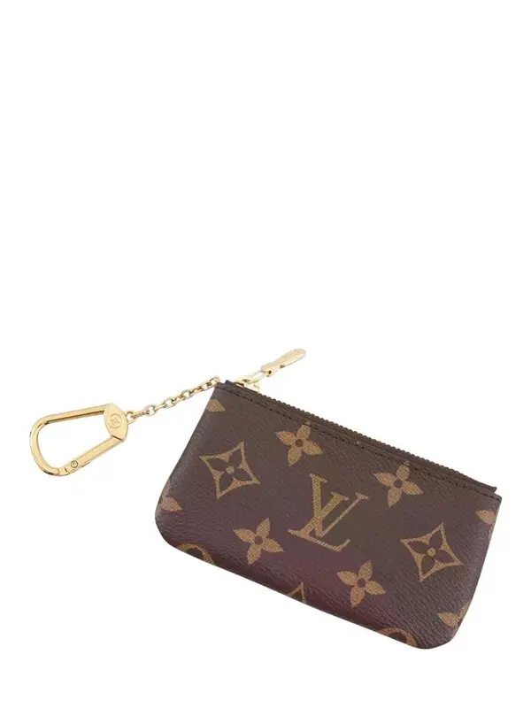 LOUIS VUITTON 2000-2020 Monogram Pochette Cles Coin Pouch - Brown