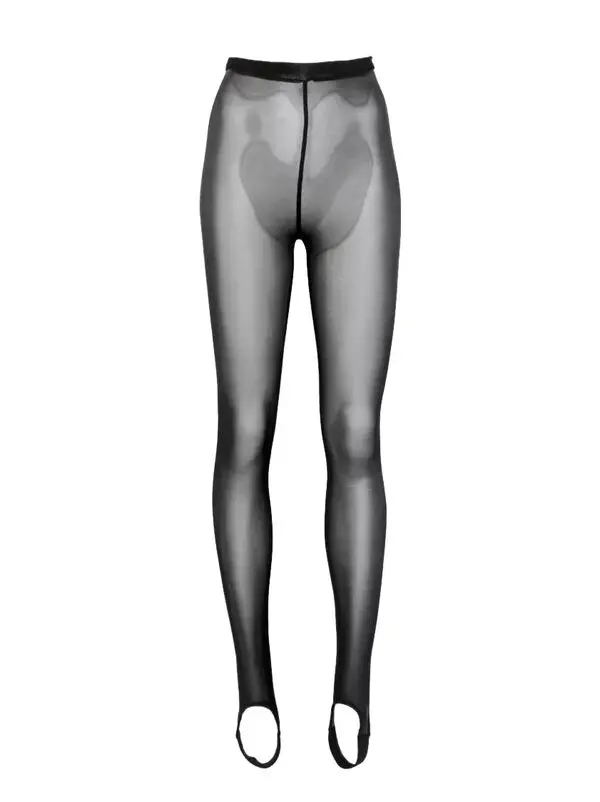 Marie Adam-Leenaerdt Sheer Stirrup Trousers - Black