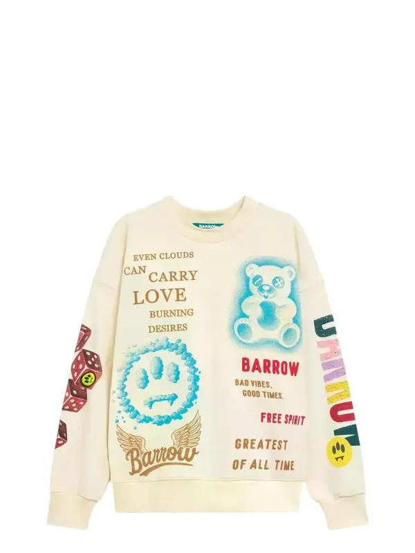 BARROW Graphic-print Sweatshirt - Neutrals