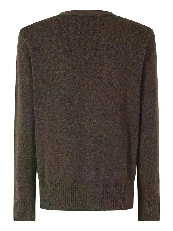 ROBERTO COLLINA V-neck Patch-pocket Cardigan - Brown