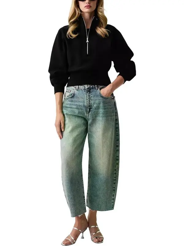 Patrizia Pepe Faded Raw-cut Jeans - Blue
